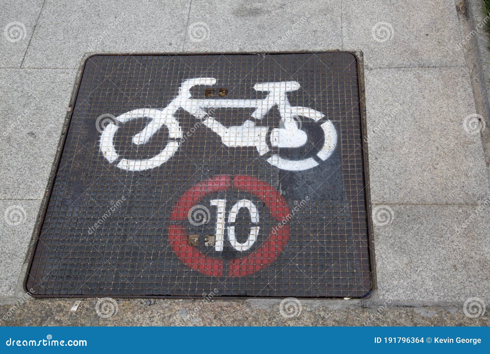 Cycle Lane Sign stock photo. Image of bike, speed, transport - 191796364