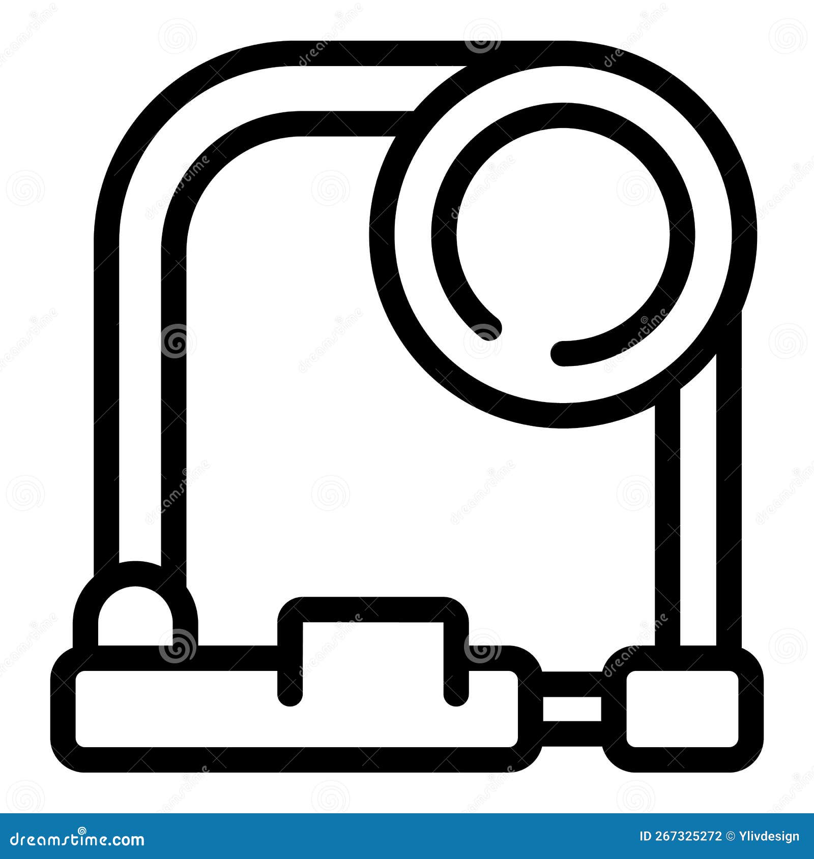 Cycle Lock Icon Outline Vector. Secure Travel Stock Vector ...