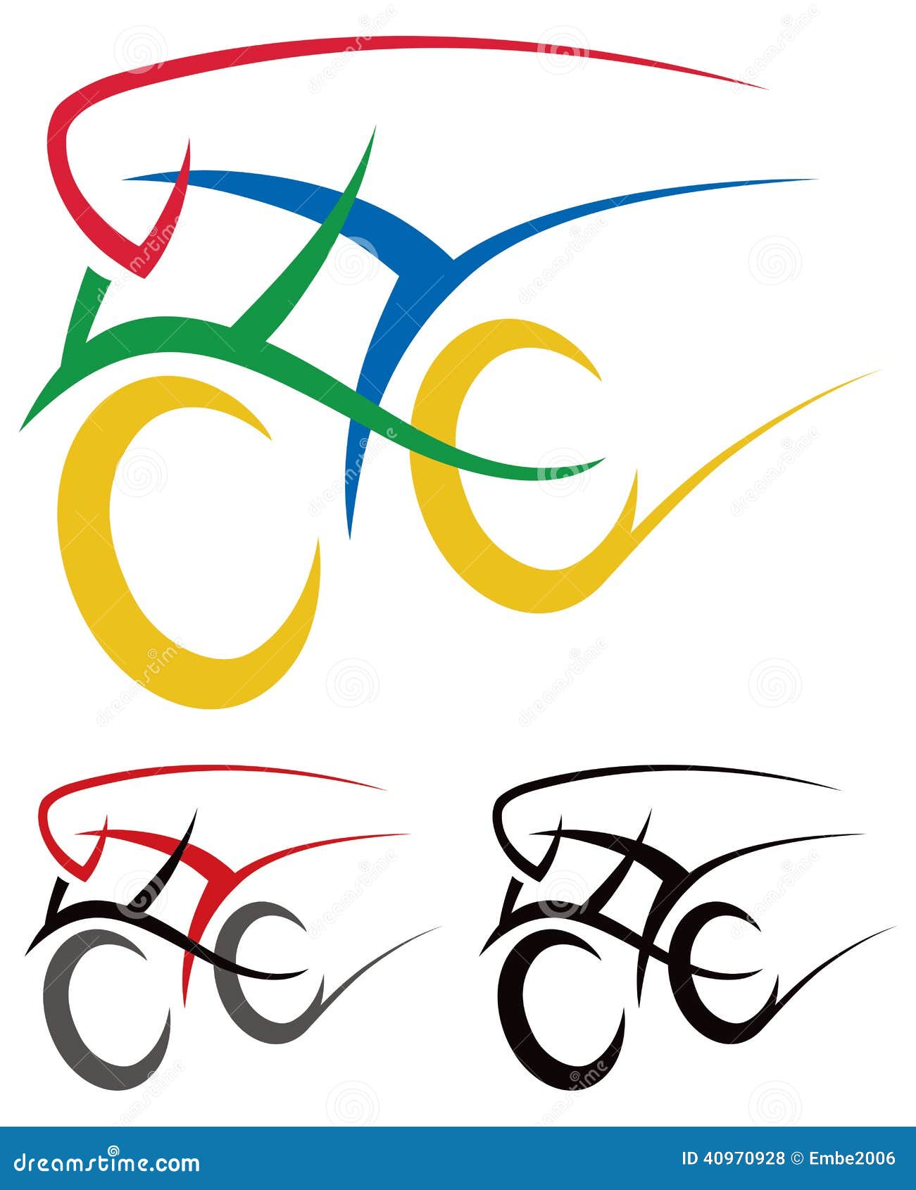 Cycle Logo stock vector. Illustration of lines, simple - 40970928