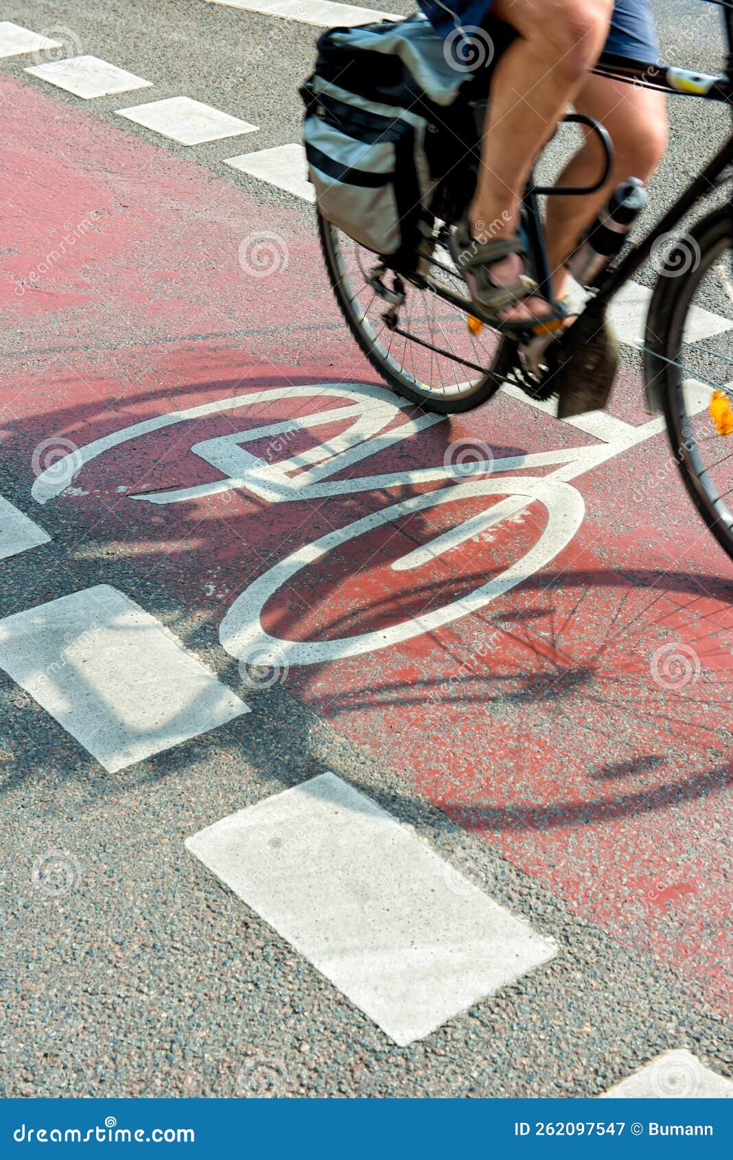Cycle Path, Bicycle Symbol As a Lane Marking or Road Marking on a Road ...