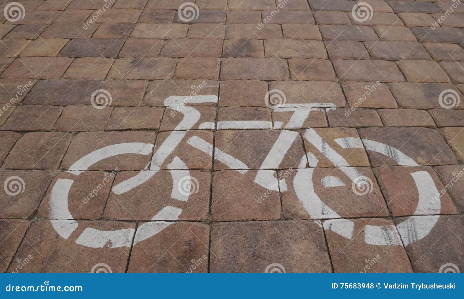 Cycle path, cycle track stock photo. Image of white, healthy - 75683948