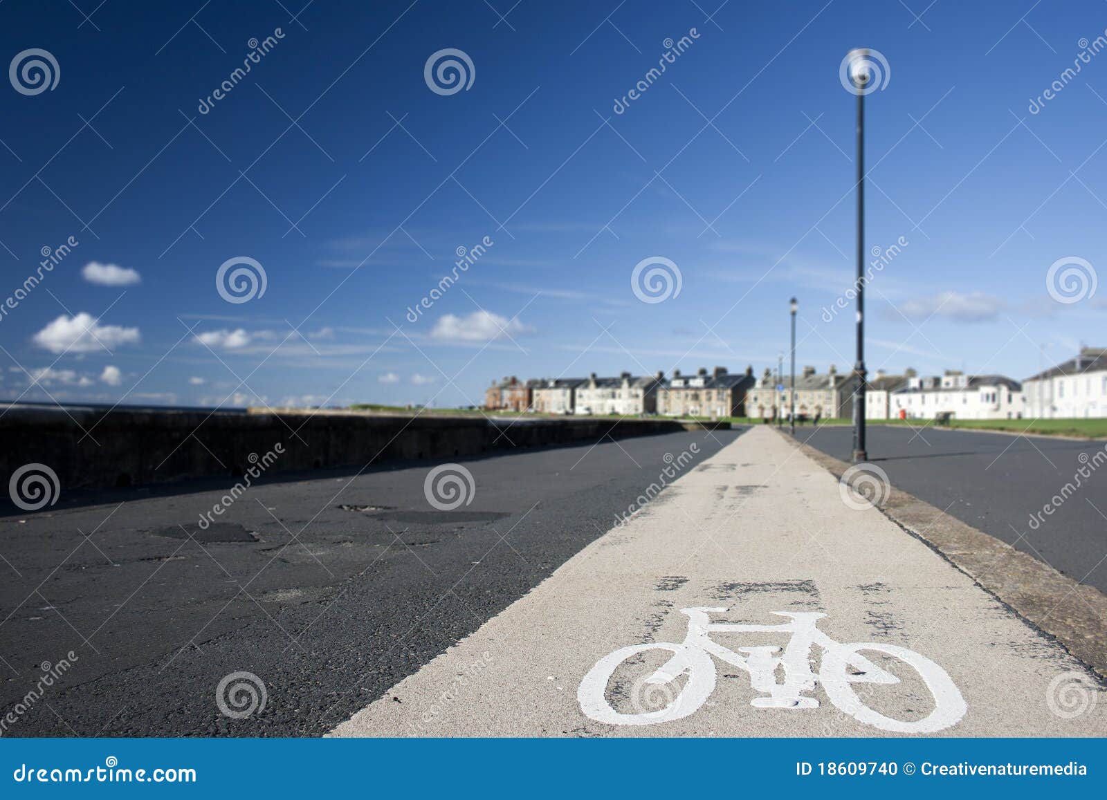 Cycle Path by the Sea stock photo. Image of scotland - 18609740