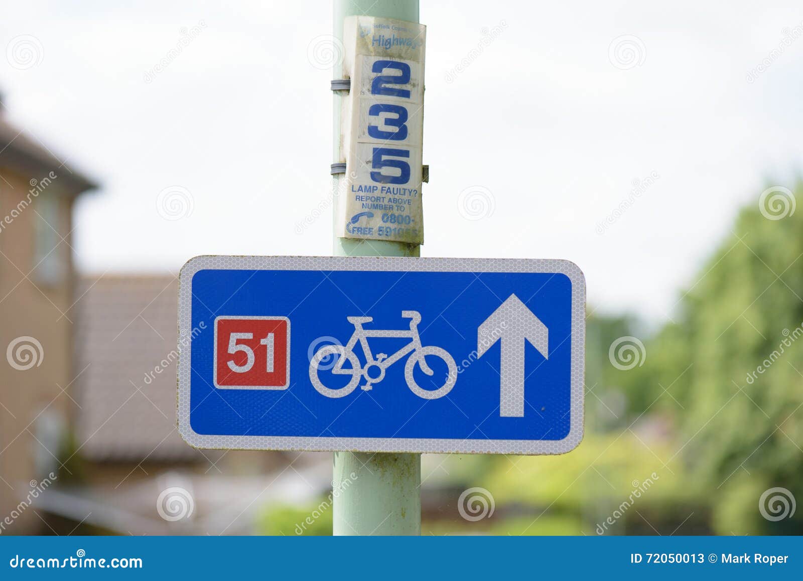 Cycle path sign editorial stock photo. Image of national - 72050013