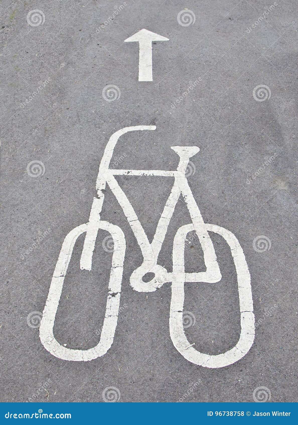 Cycle Path Symbol stock photo. Image of path, painted - 96738758