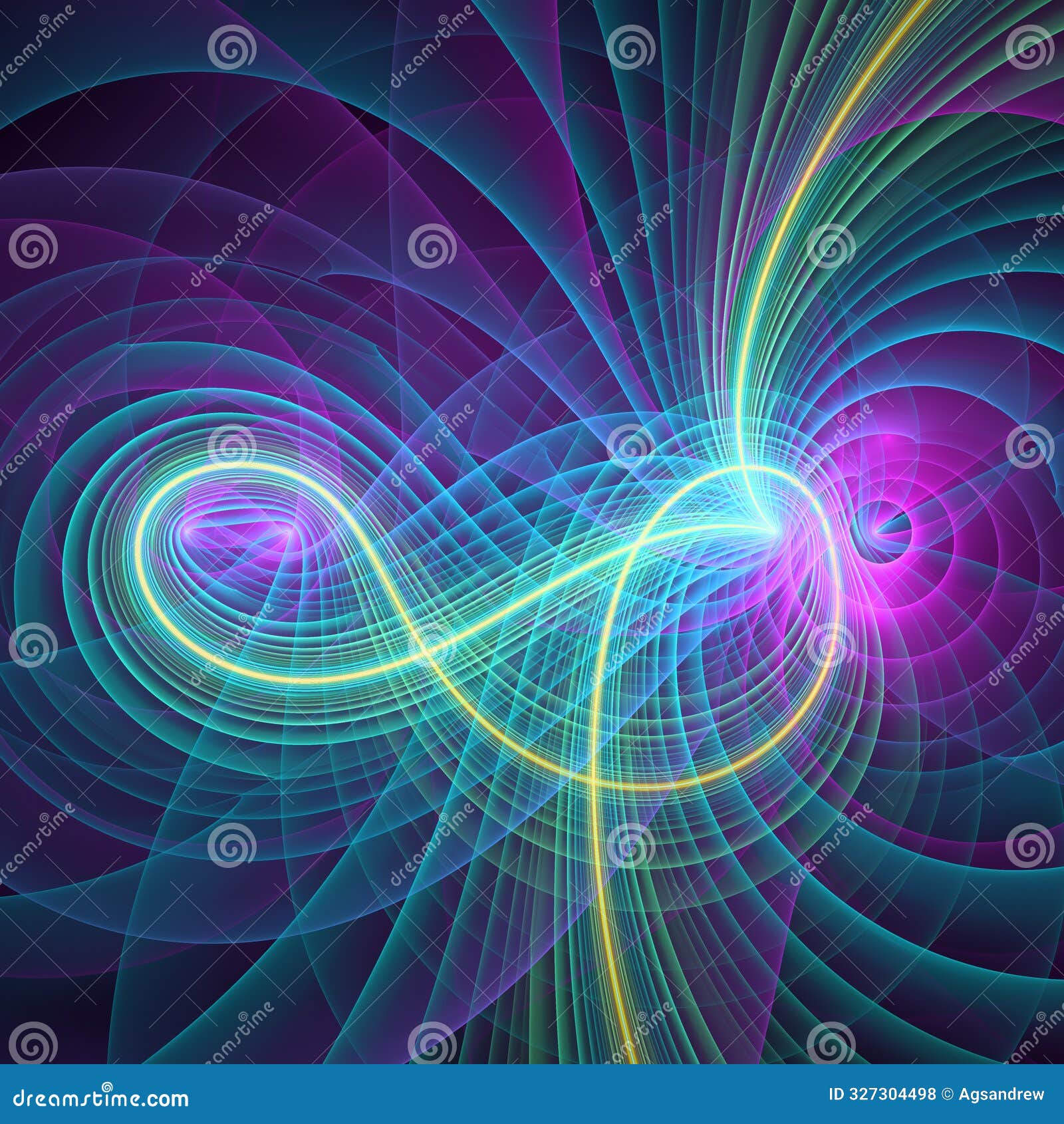 The Cycle of Quantum Field stock illustration. Illustration of ...