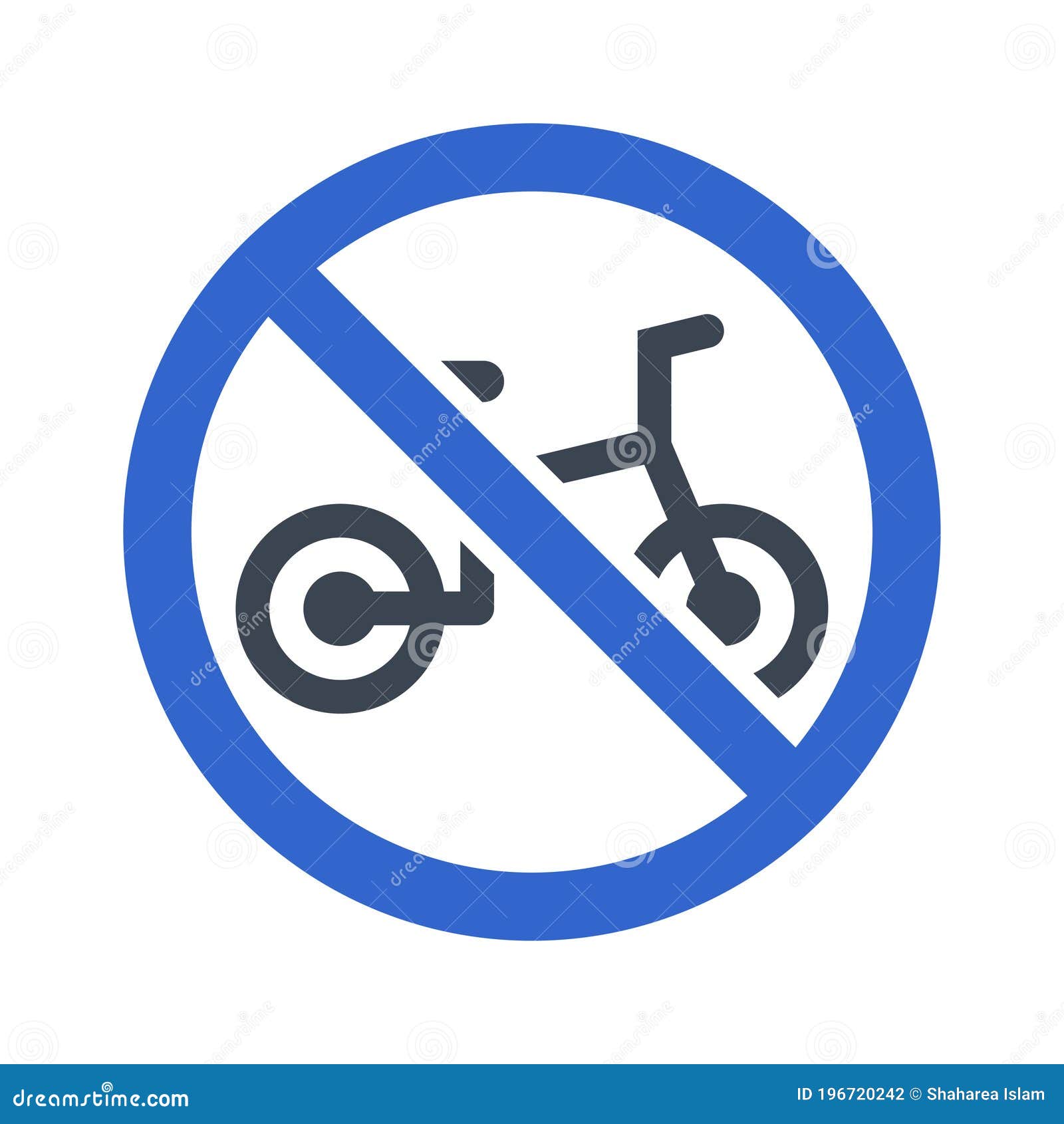 Cycle restriction icon stock vector. Illustration of prohibition ...