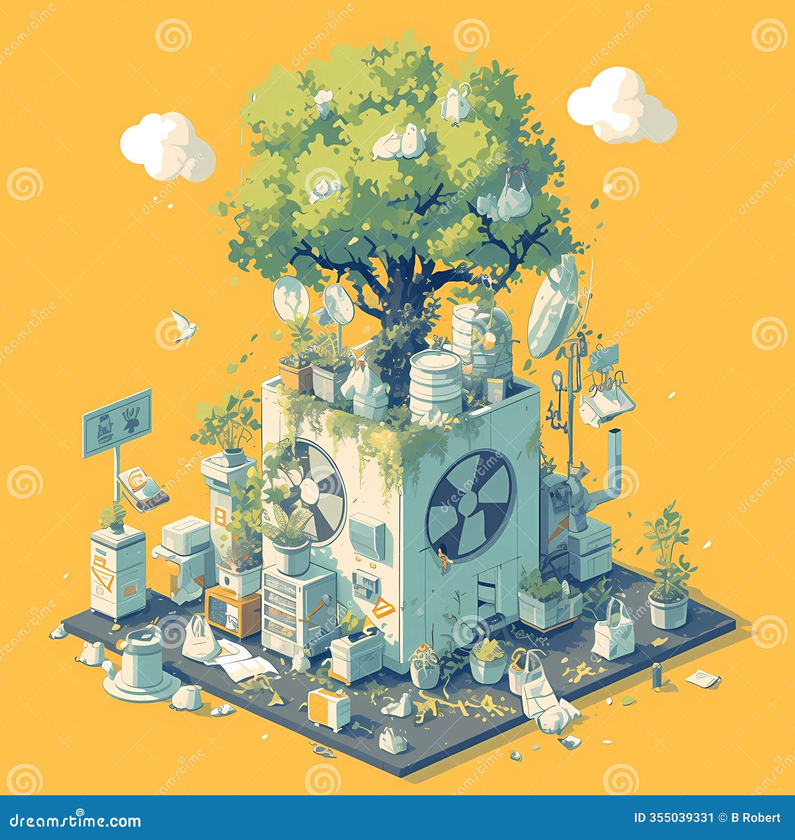 The Cycle of Reuse, Recycle, and Renew Stock Illustration ...