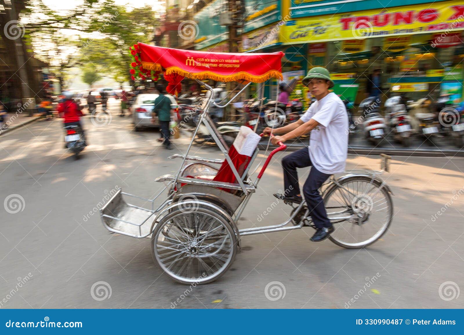 Cycle Rickshaw, Hanoi, Vietnam Editorial Photography - Image of asian ...