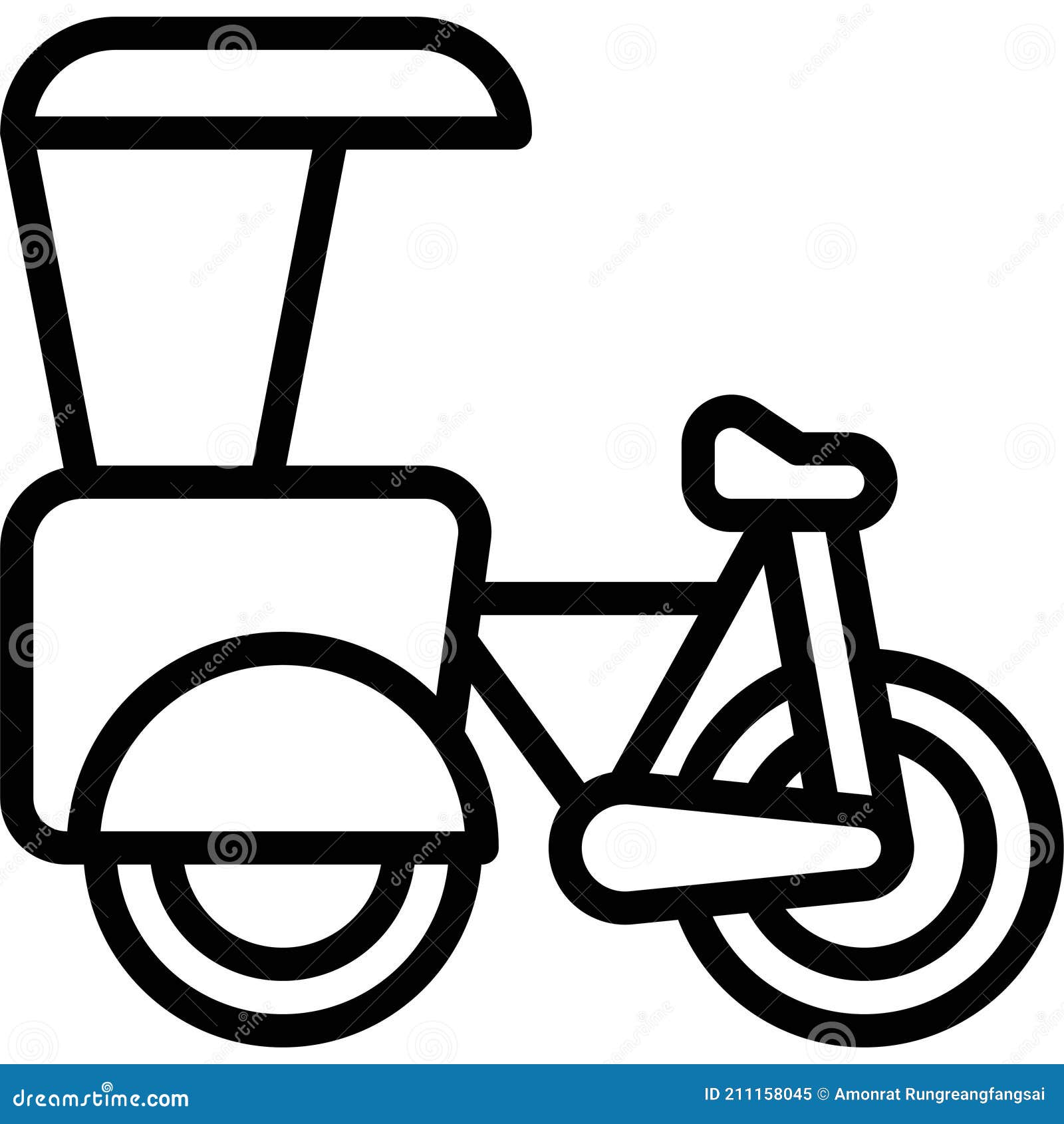 Cycle Rickshaw Icon, Transportation Related Vector Stock Vector ...