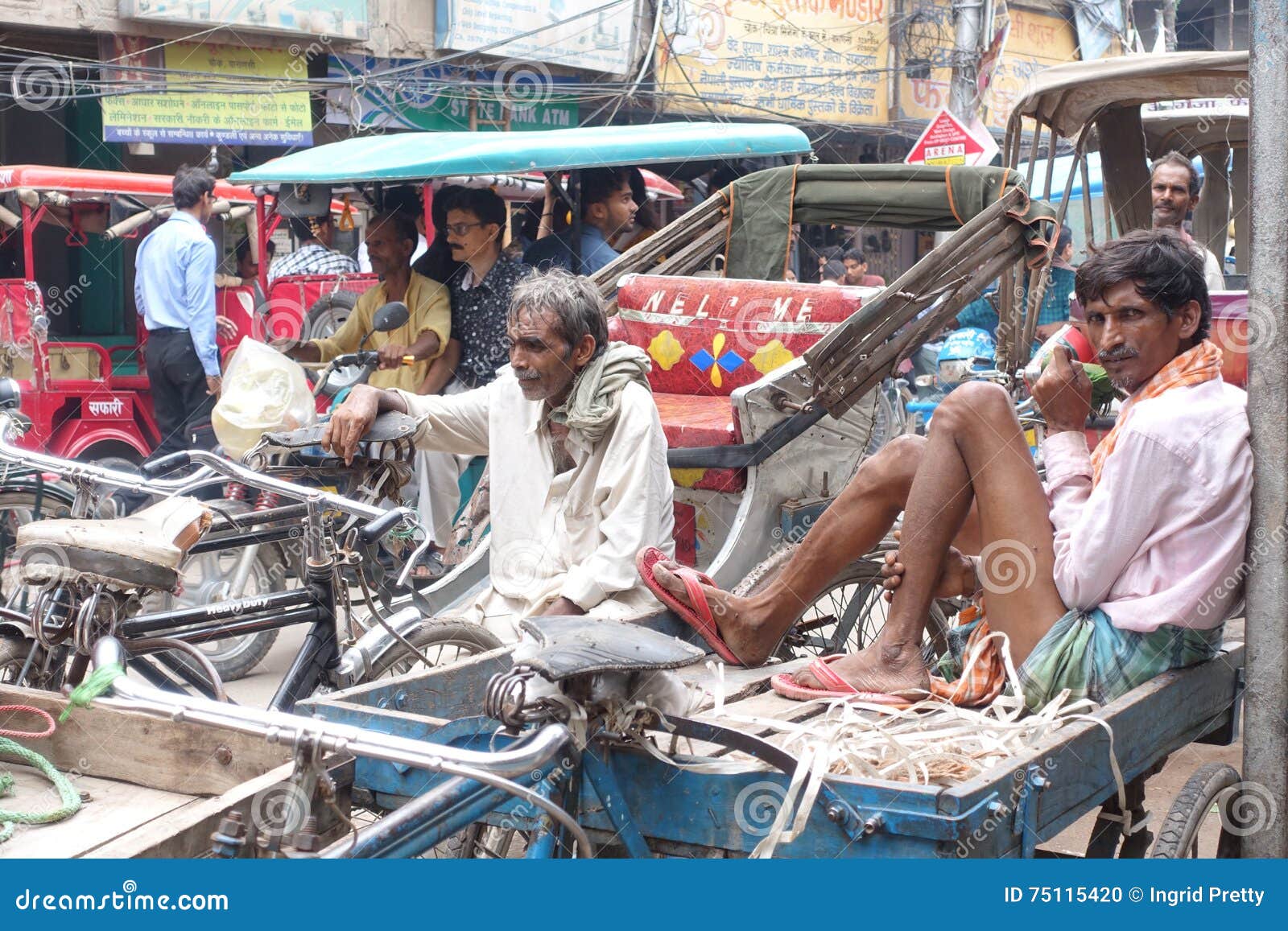 Cycle rickshaw Varanasi editorial image. Image of streets - 75115420