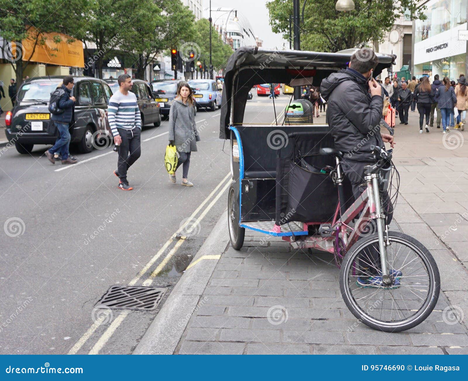 Cycle Rickshaws editorial image. Image of pedestrian - 95746690