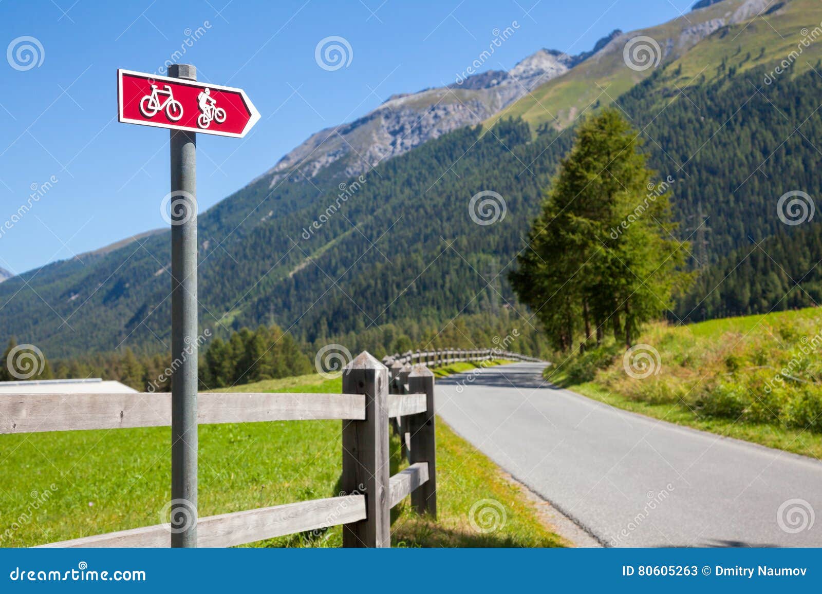 Cycle Route Directional Sign in Switzerland Stock Image - Image of ...