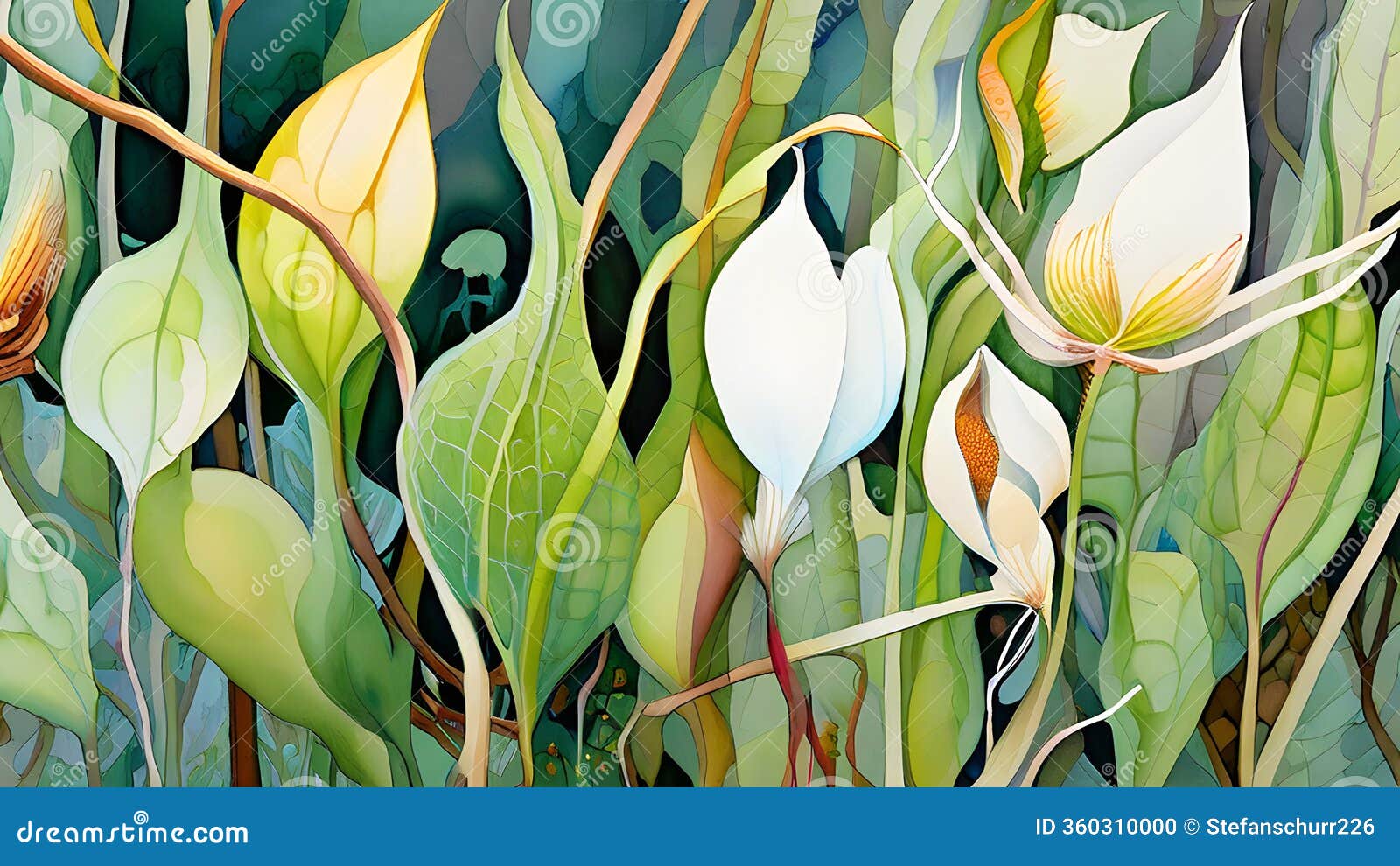 Cycle of Seeds Sprouting into Plants, Each Plant Dissolving Back into ...