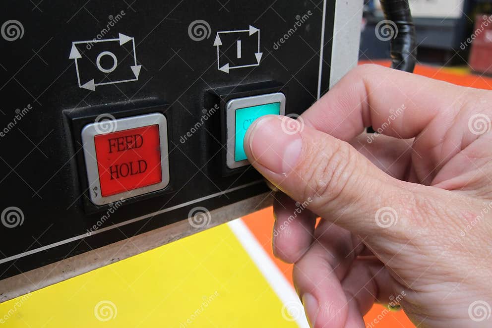 Cycle Start Button stock image. Image of right, round - 52293433
