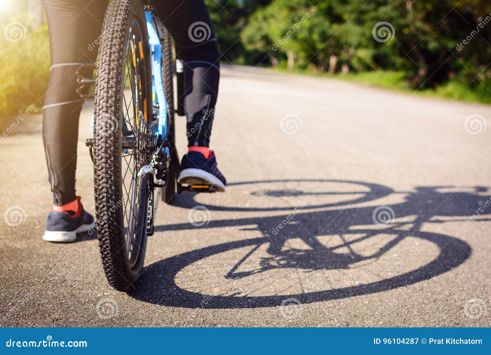 Cycle on the Street in the Morning Stock Image - Image of activity ...