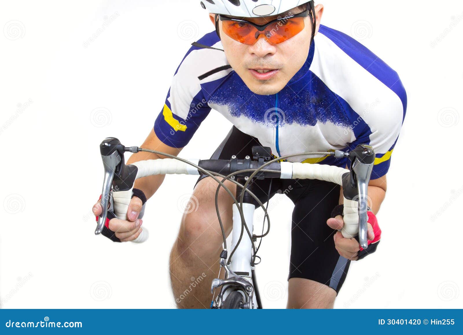 Cycler riding on bicycle stock photo. Image of racer - 30401420