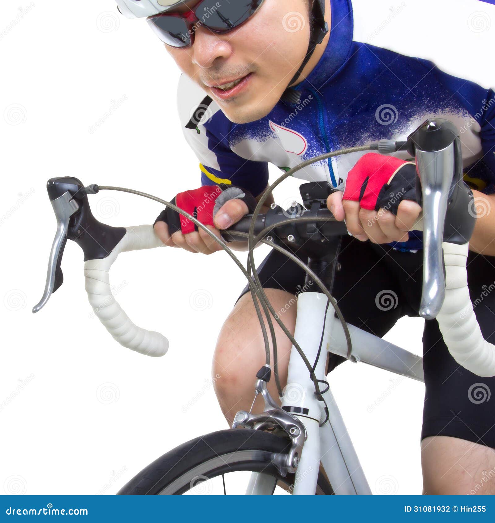 Cycler riding on bicycle stock photo. Image of shorts - 31081932
