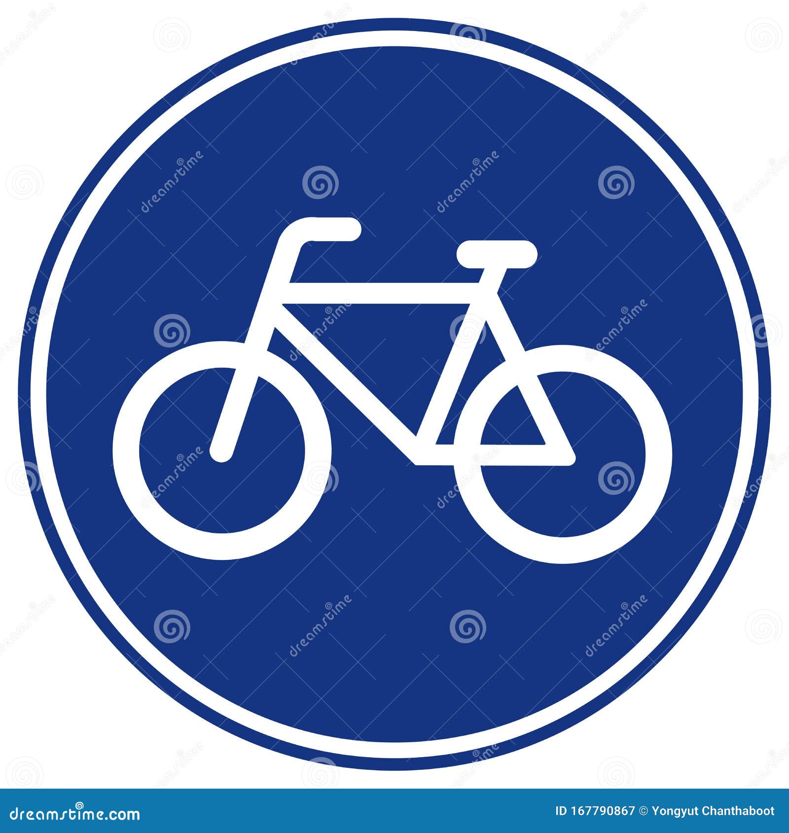 Cycles Lane only Traffic Road Sign, Vector Illustration, Isolate on ...
