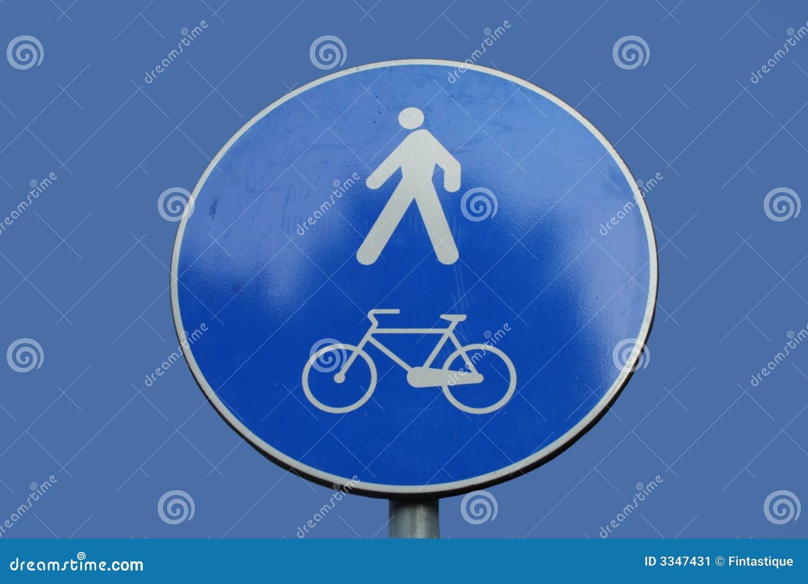 Cycles and Pedestrians Sign Stock Image - Image of cycle, person: 3347431