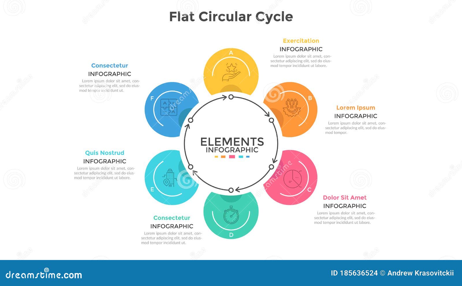 Modern Infographic Vector Template Stock Vector - Illustration of ...