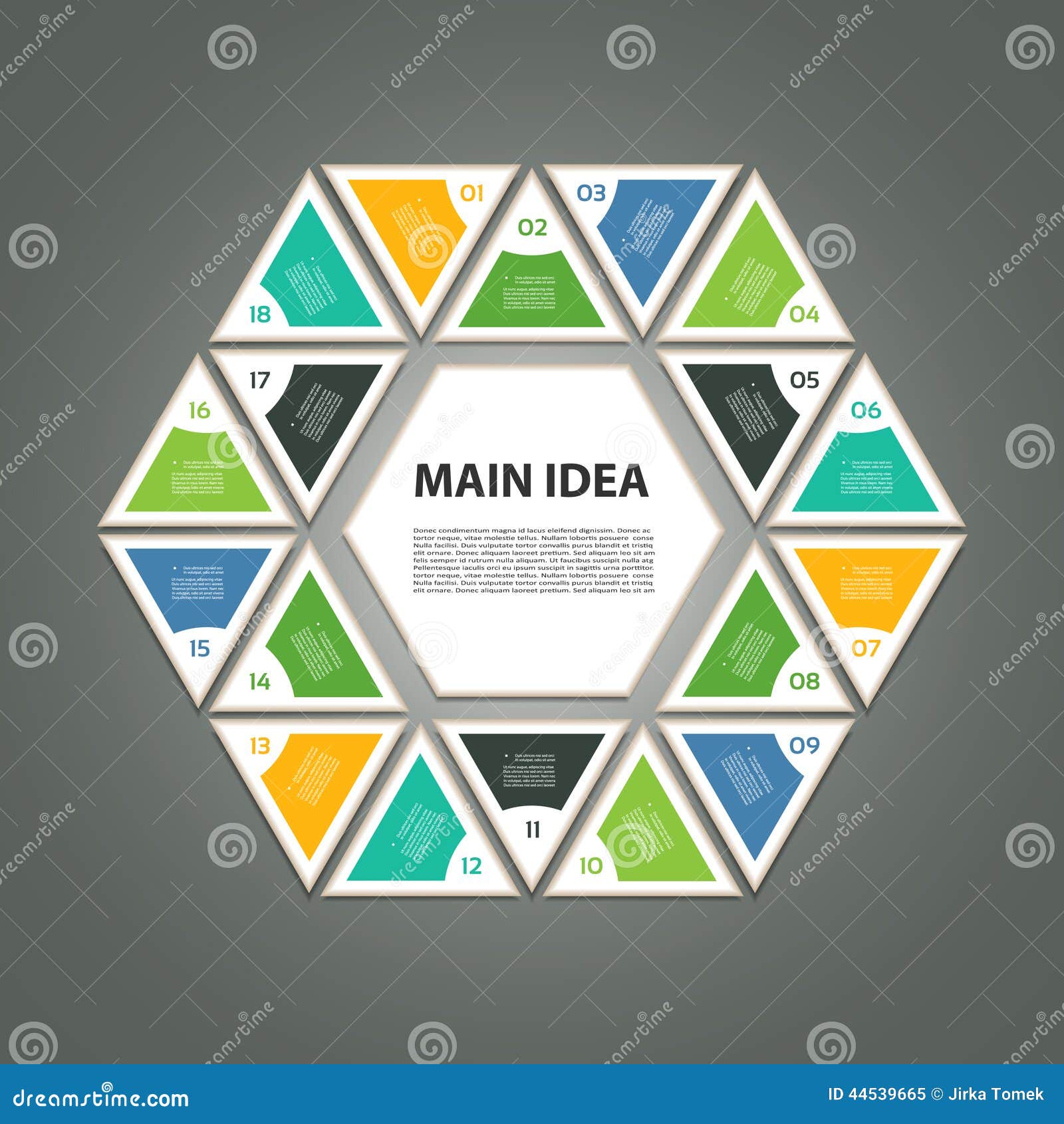 Cyclic Diagram With Eighteen Steps. Cartoon Vector | CartoonDealer.com ...