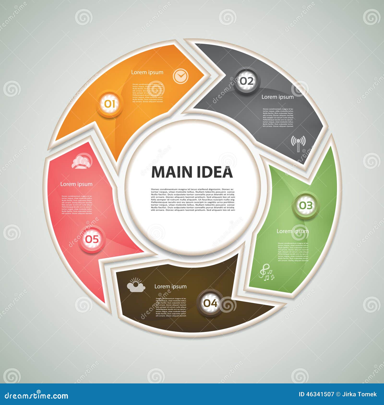 Cyclic Diagram With Eighteen Steps. Cartoon Vector | CartoonDealer.com ...