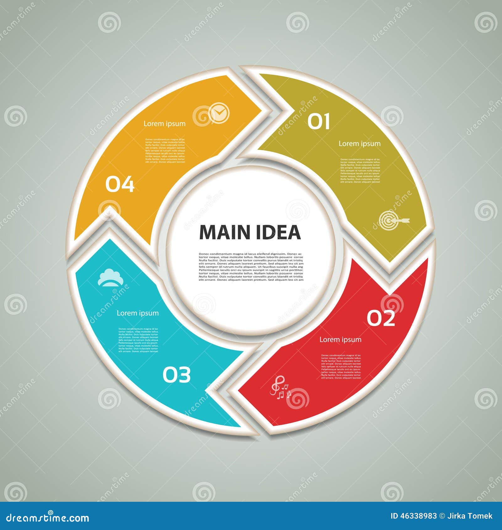 Four Steps Infographics Vector Illustration | CartoonDealer.com #86089976
