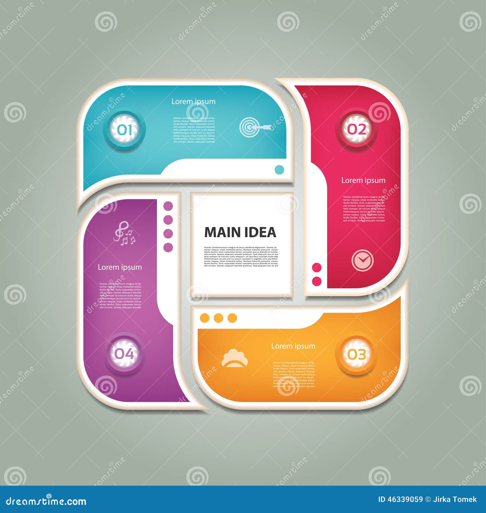Cyclic Diagram With Eight Steps And Icons. Vector Illustration ...