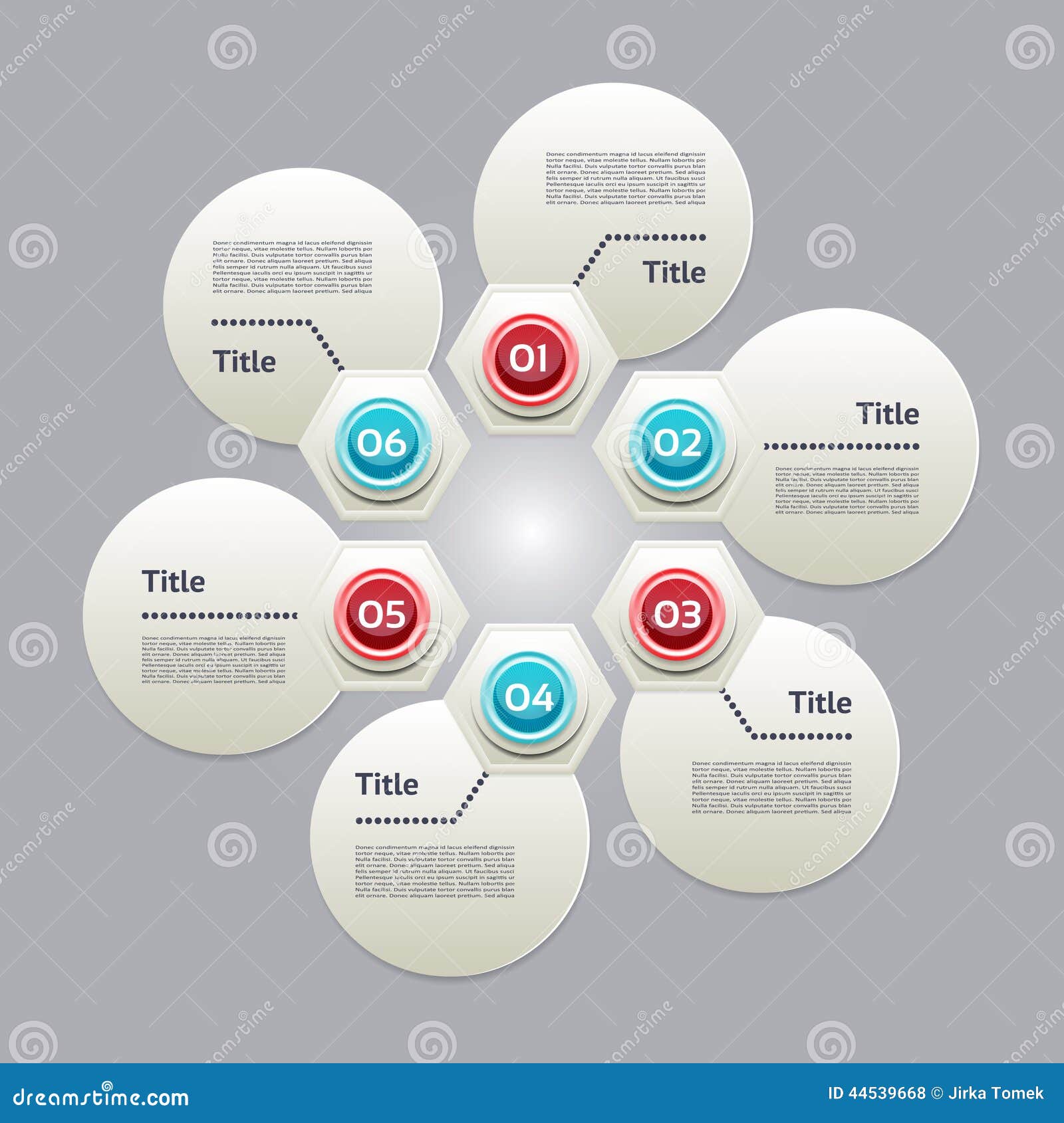 Cyclic Diagram with Six Steps. Stock Vector - Illustration of diagram ...