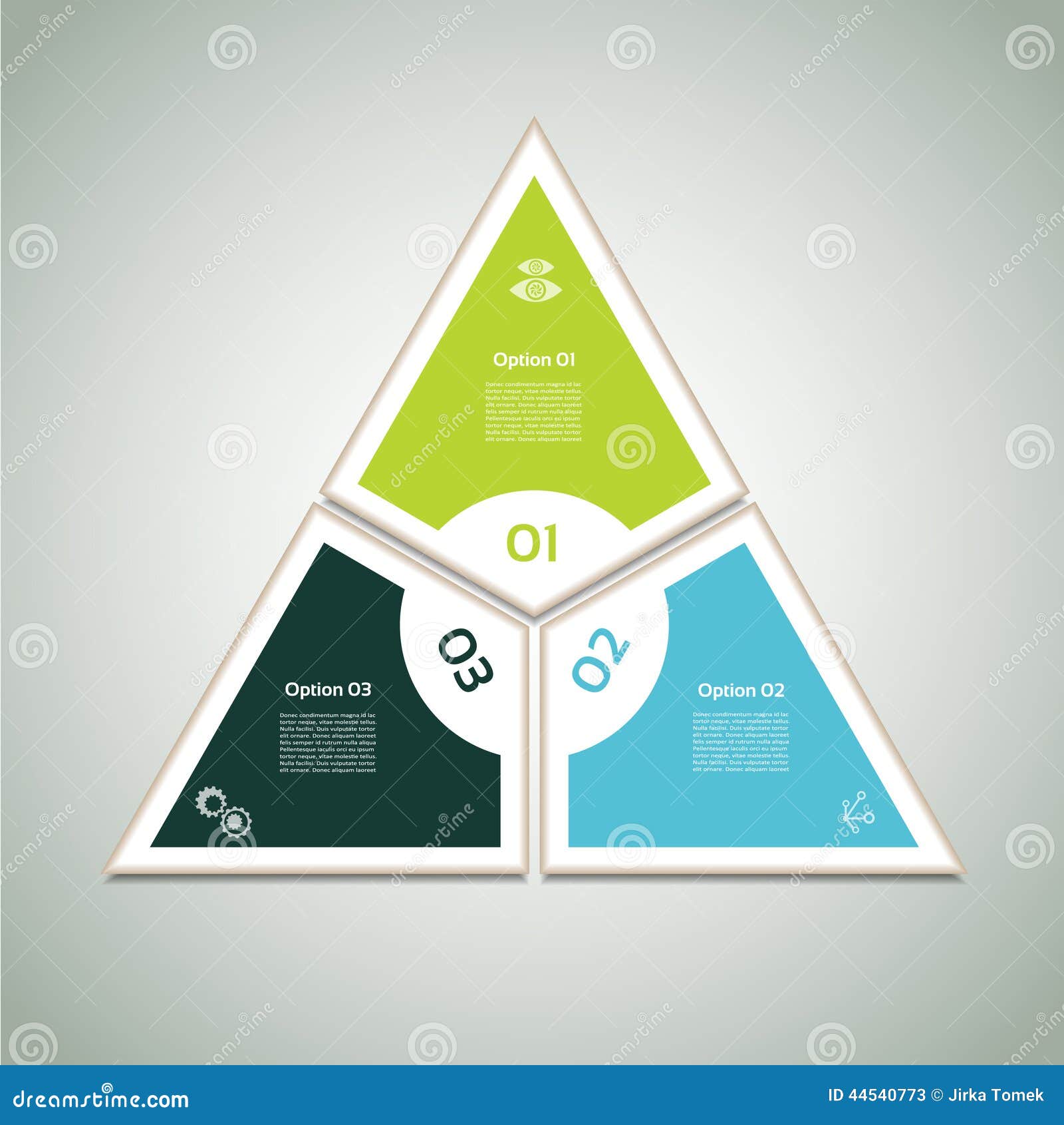 Cyclic Diagram with Three Steps and Icons. Stock Vector - Illustration ...