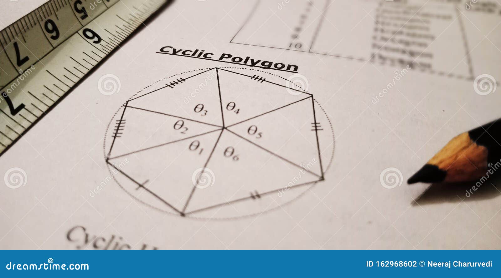 Cyclic Polygon Diagram Displayed on White Paper with Scaling Stock ... Cyclic Polygon Diagram Displayed on White Paper with Scaling Stock ...