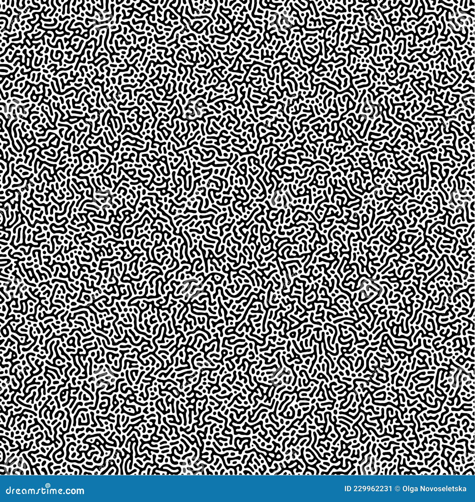 Cyclic Symmetric Multiscale Turing Pattern. Monochrome Texture Stock ...