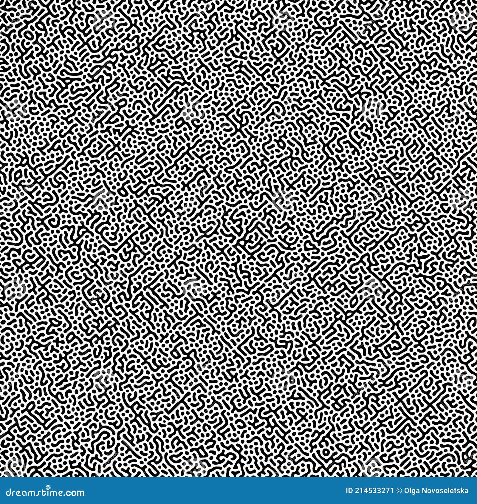 Cyclic Symmetric Multiscale Turing Pattern. Monochrome Texture Stock ...