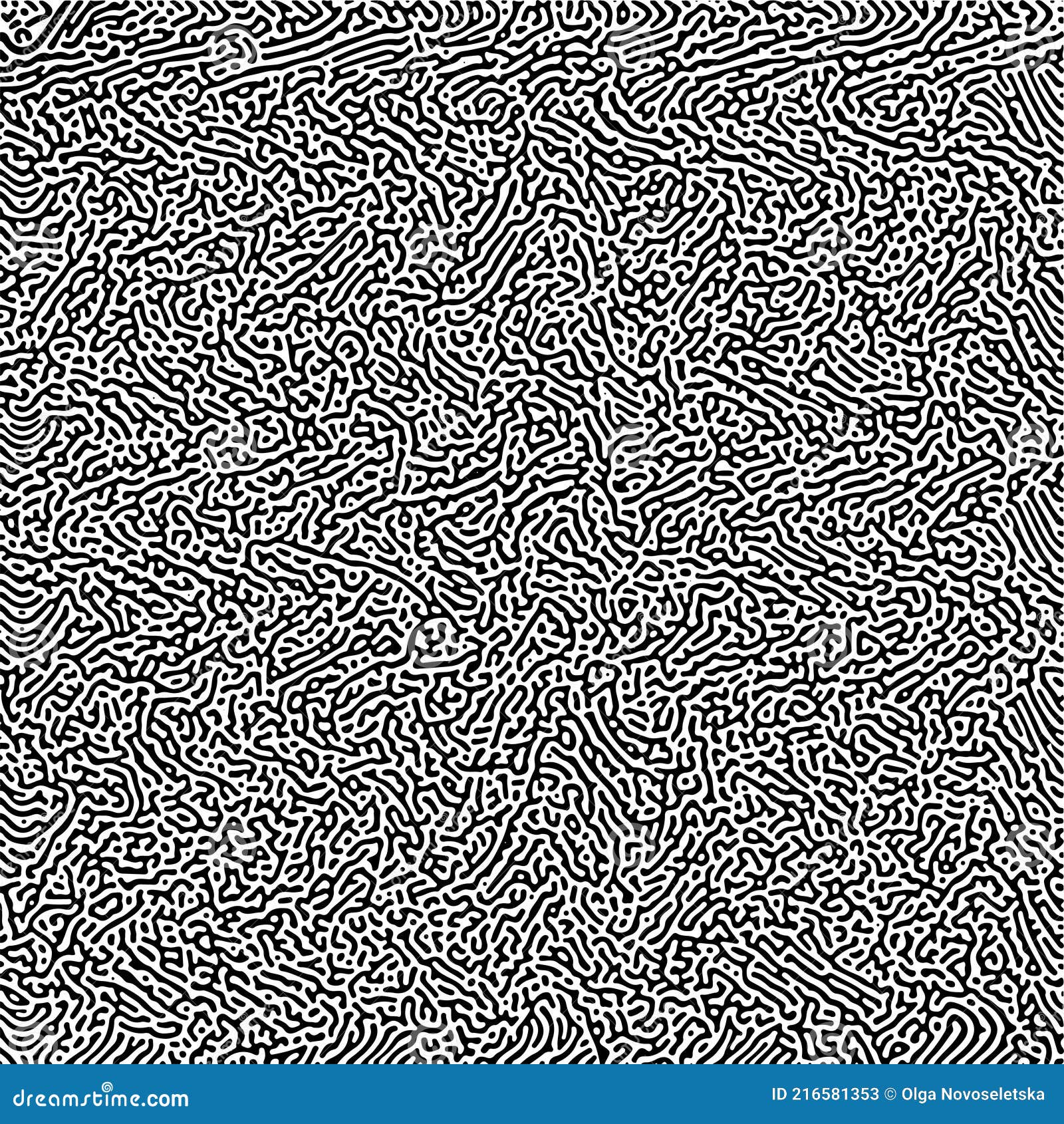 Cyclic Symmetric Multiscale Turing Pattern. Monochrome Texture Stock ...