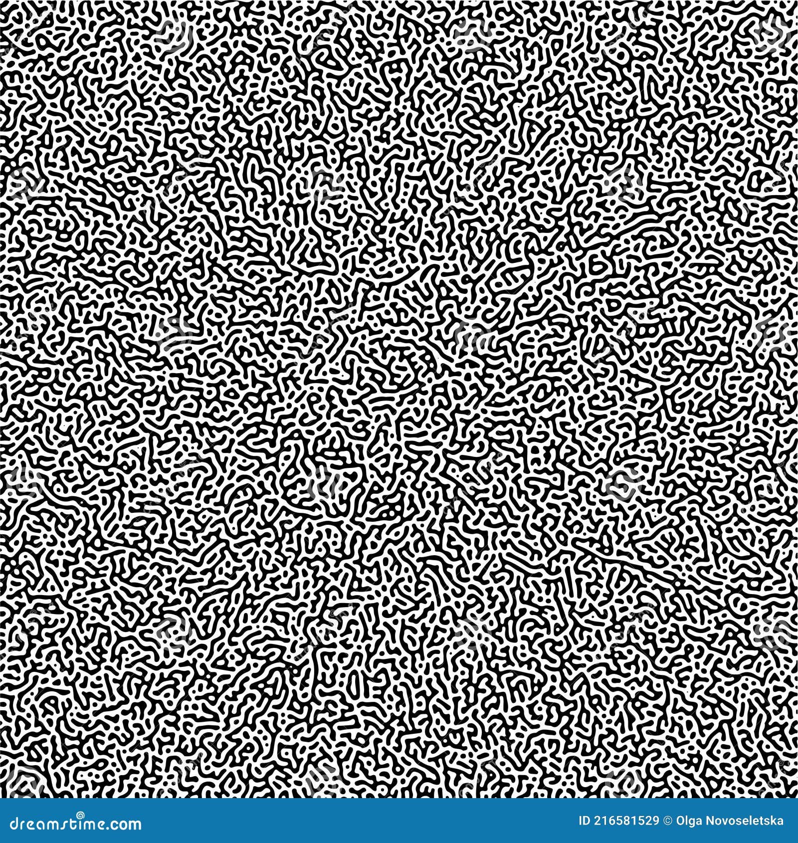 Cyclic Symmetric Multiscale Turing Pattern. Monochrome Texture Stock ...