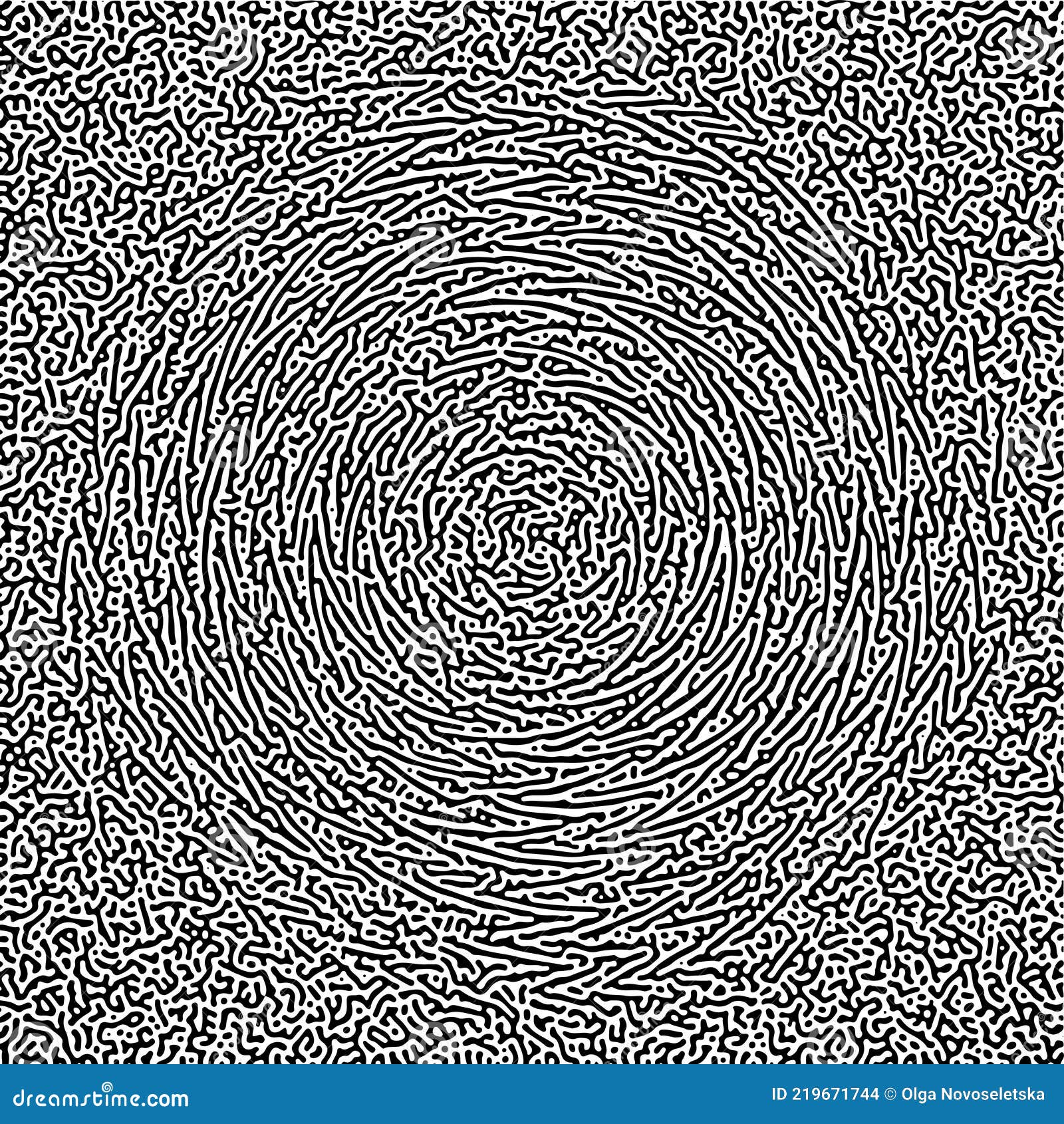 Cyclic Symmetric Multiscale Turing Pattern. Monochrome Texture Stock ...