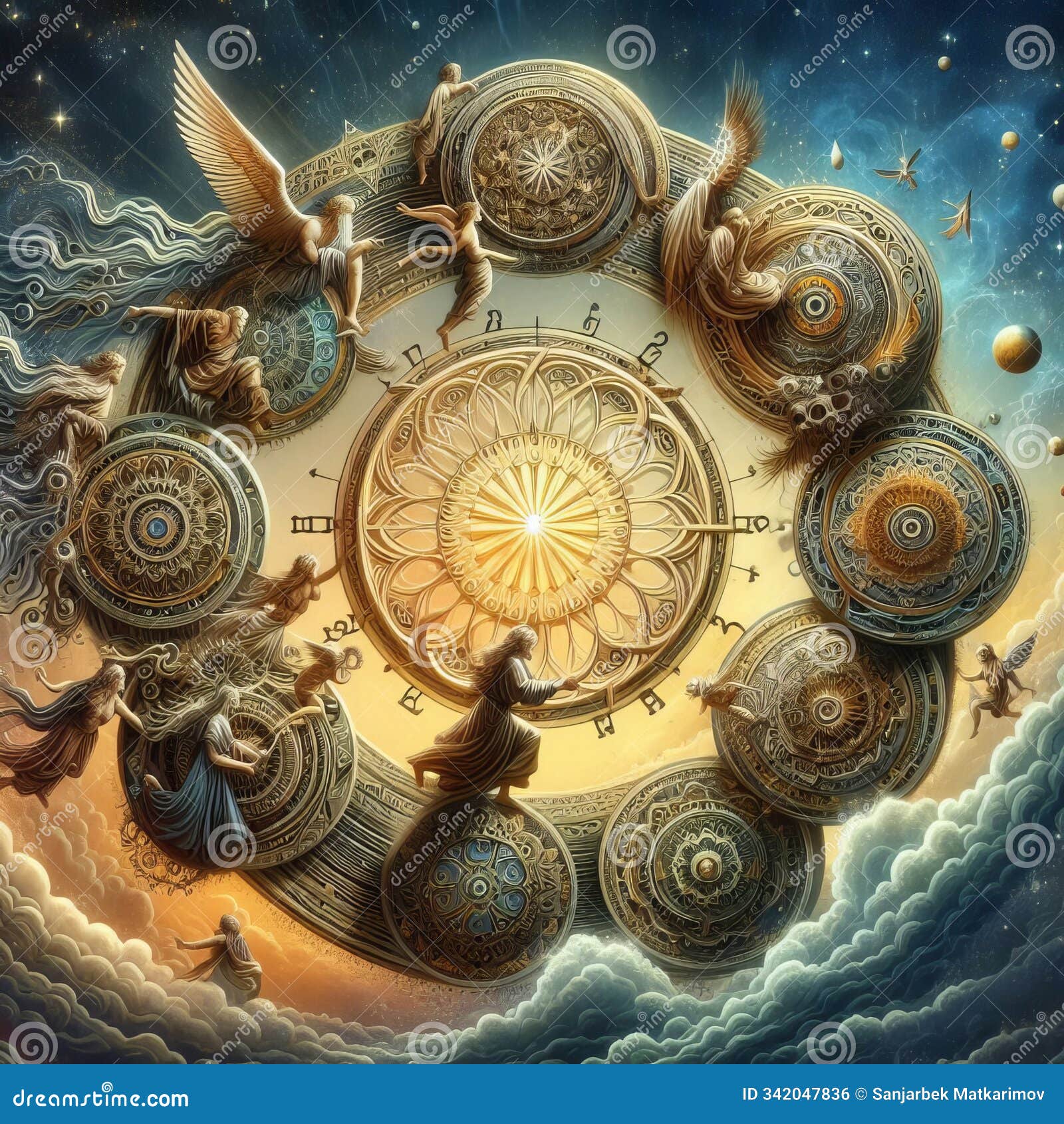 Cyclical Celebration Honoring the Repeating Pattern of the Years Stock ...