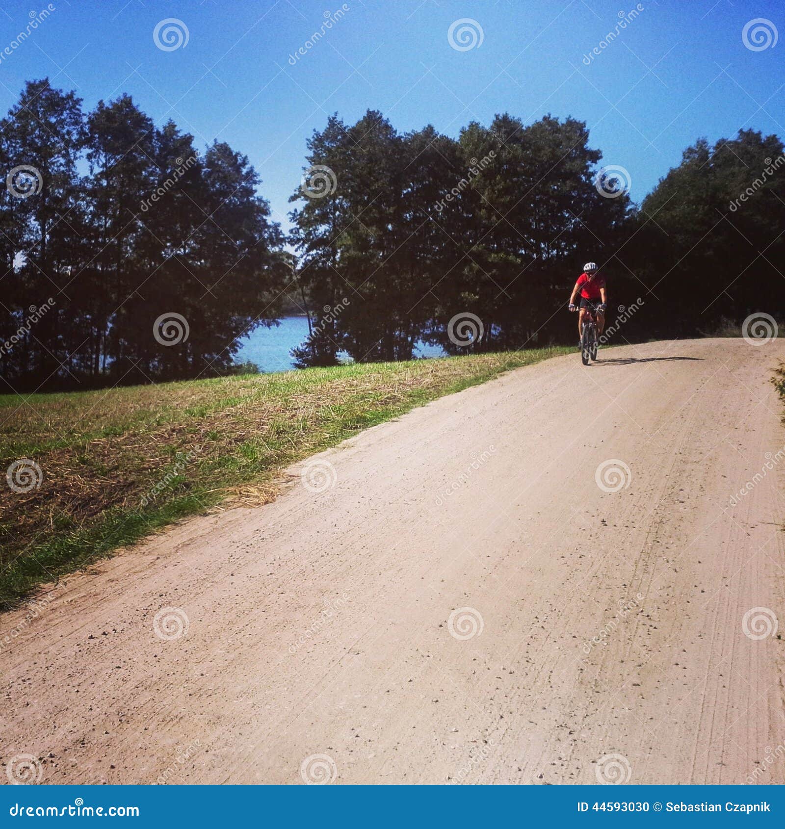 Cycling in countryside stock photo. Image of nature, side - 44593030