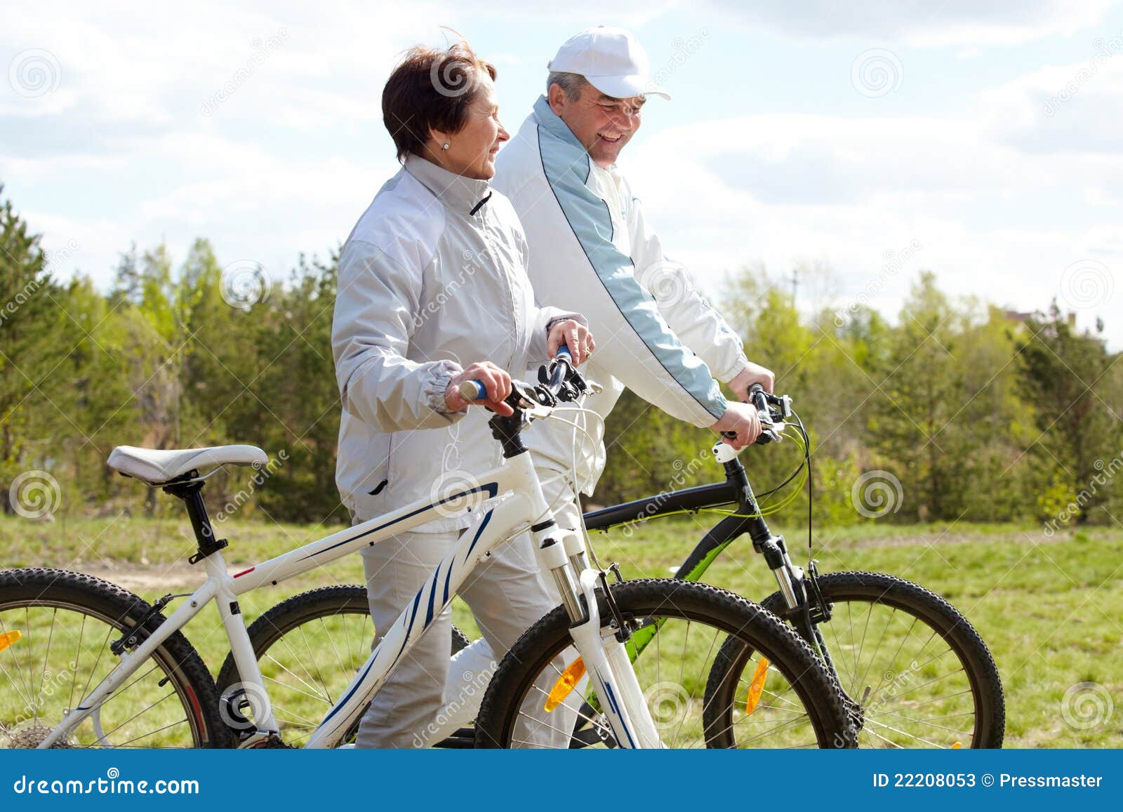 Cycling couple stock image. Image of person, leisure - 22208053