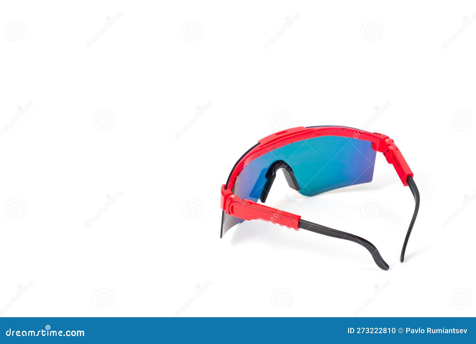 Cycling Goggles with Reflective Lenses in Bright Rainbow Colours Stock ...