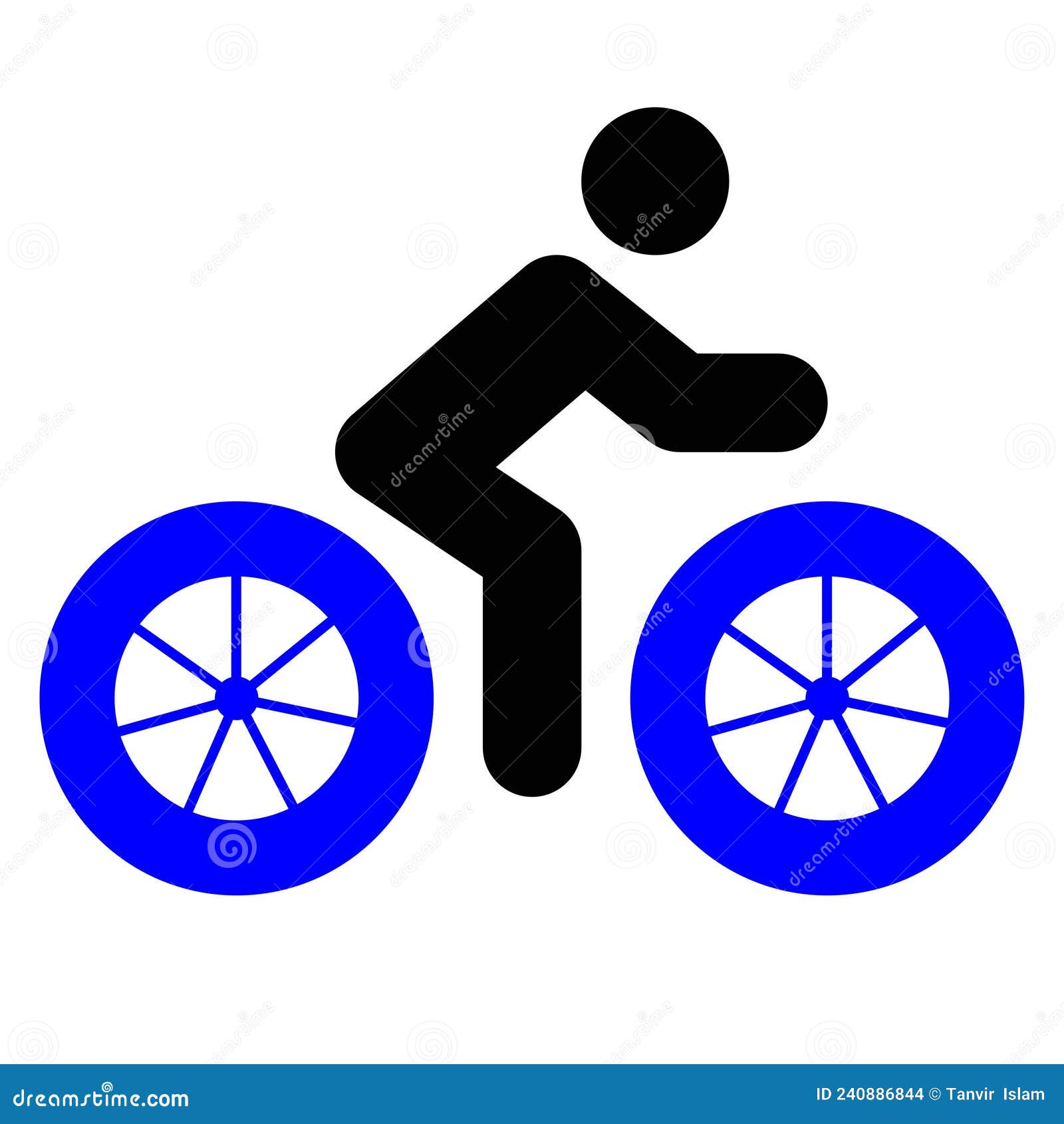 Cycling Icon stock vector. Illustration of graphic, symbol - 240886844