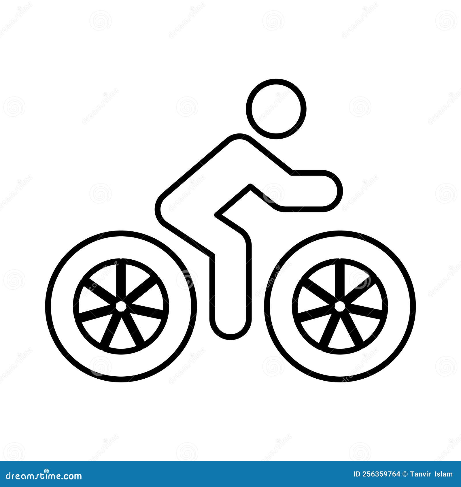 Cycling Icon stock vector. Illustration of beautiful - 256359764