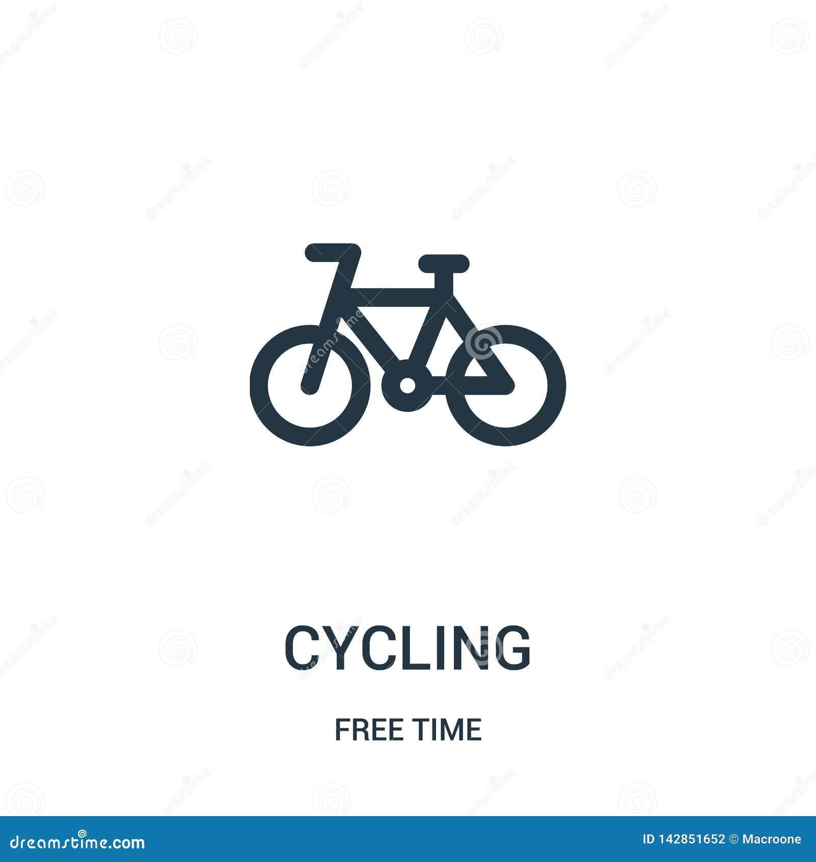 Cycling Icon Vector from Free Time Collection. Thin Line Cycling ...