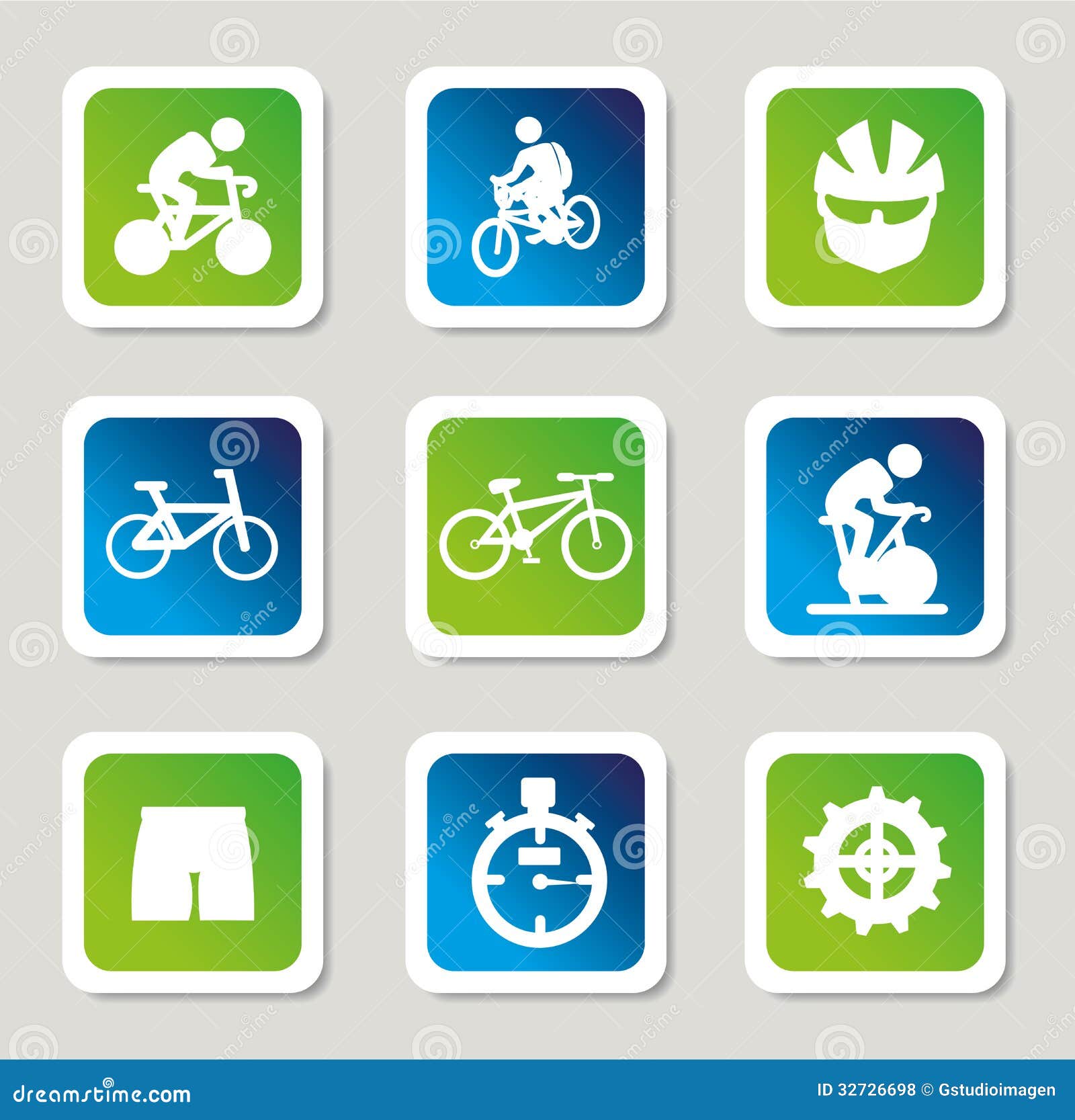 Cycling Icons Dynamic Background. Cartoon Vector | CartoonDealer.com ...