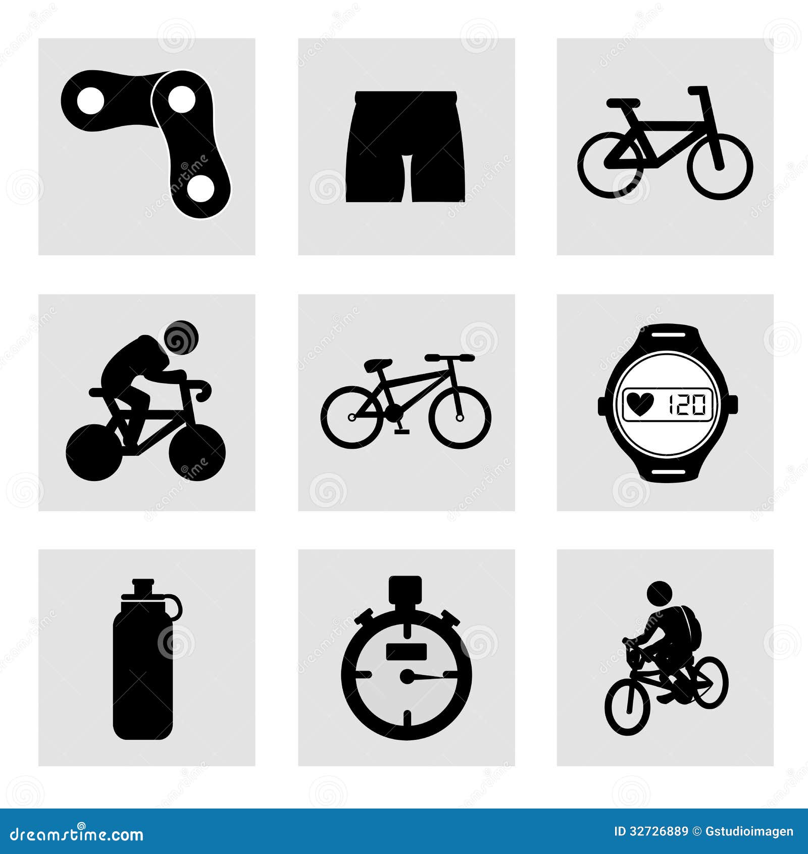 Cycling Icons Dynamic Background. Cartoon Vector | CartoonDealer.com ...