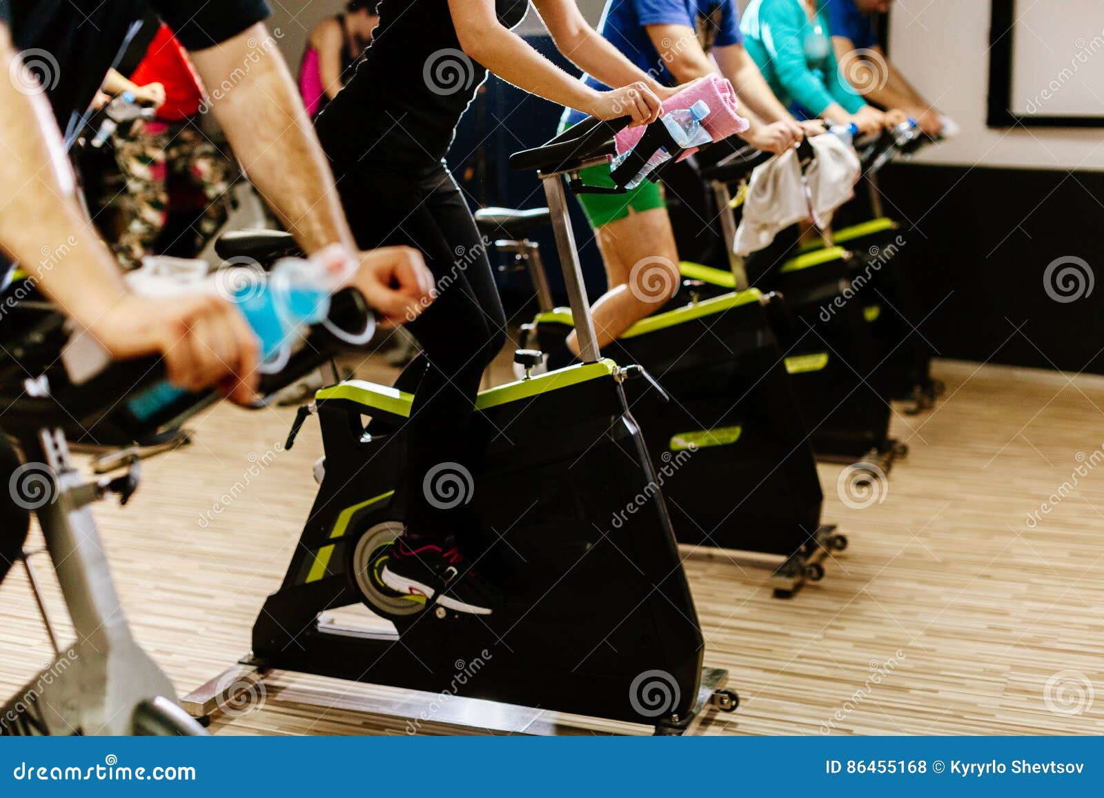 Cycling indoors workout stock photo. Image of caucasian - 86455168