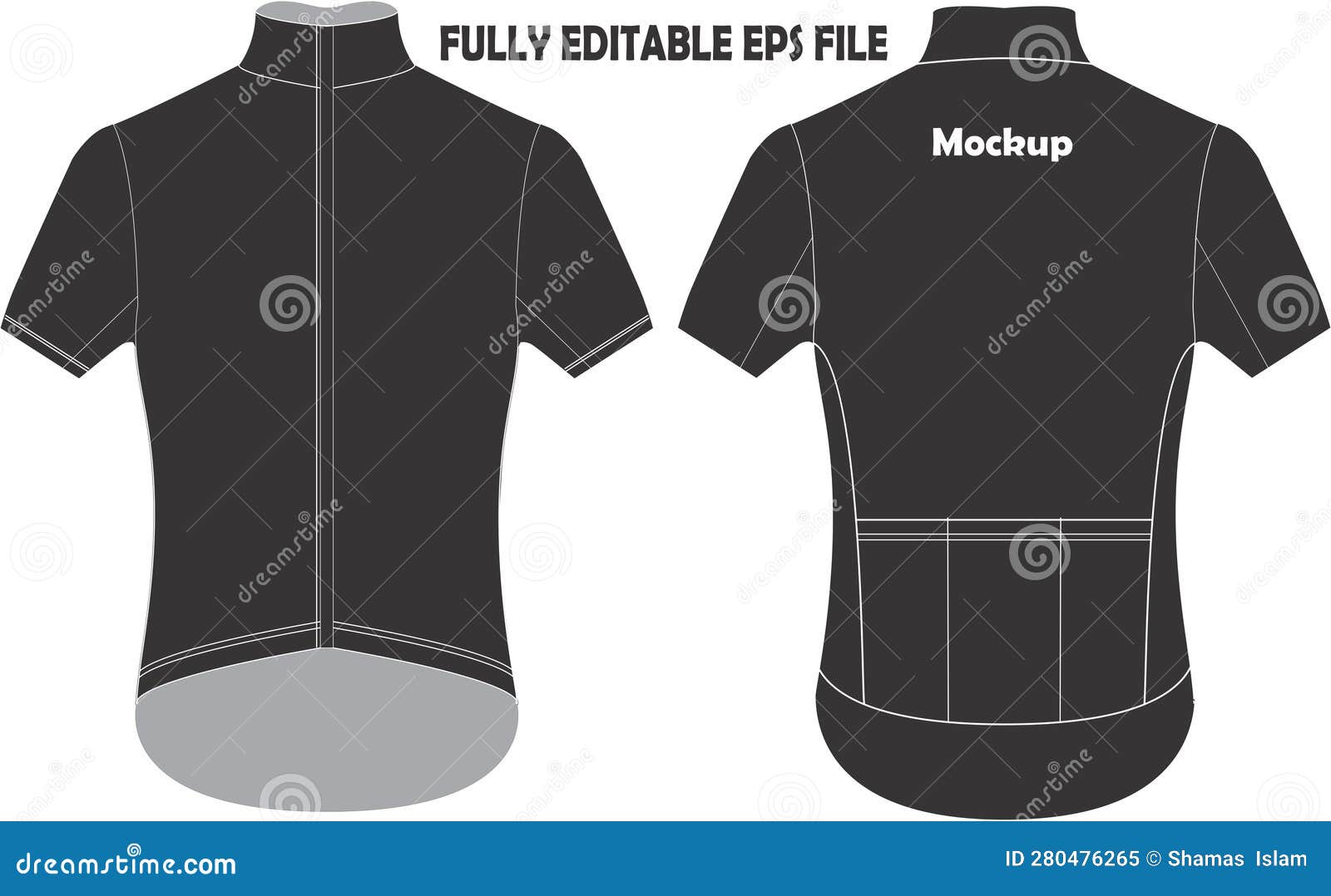 Cycling Jersey Mock Ups Illustration Vector Stock Vector - Illustration ...