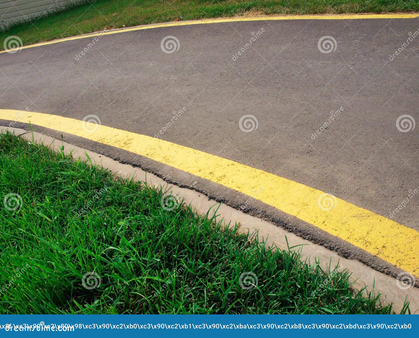 Cycling or Jogging Track and Green Grass Stock Photo - Image of track ...