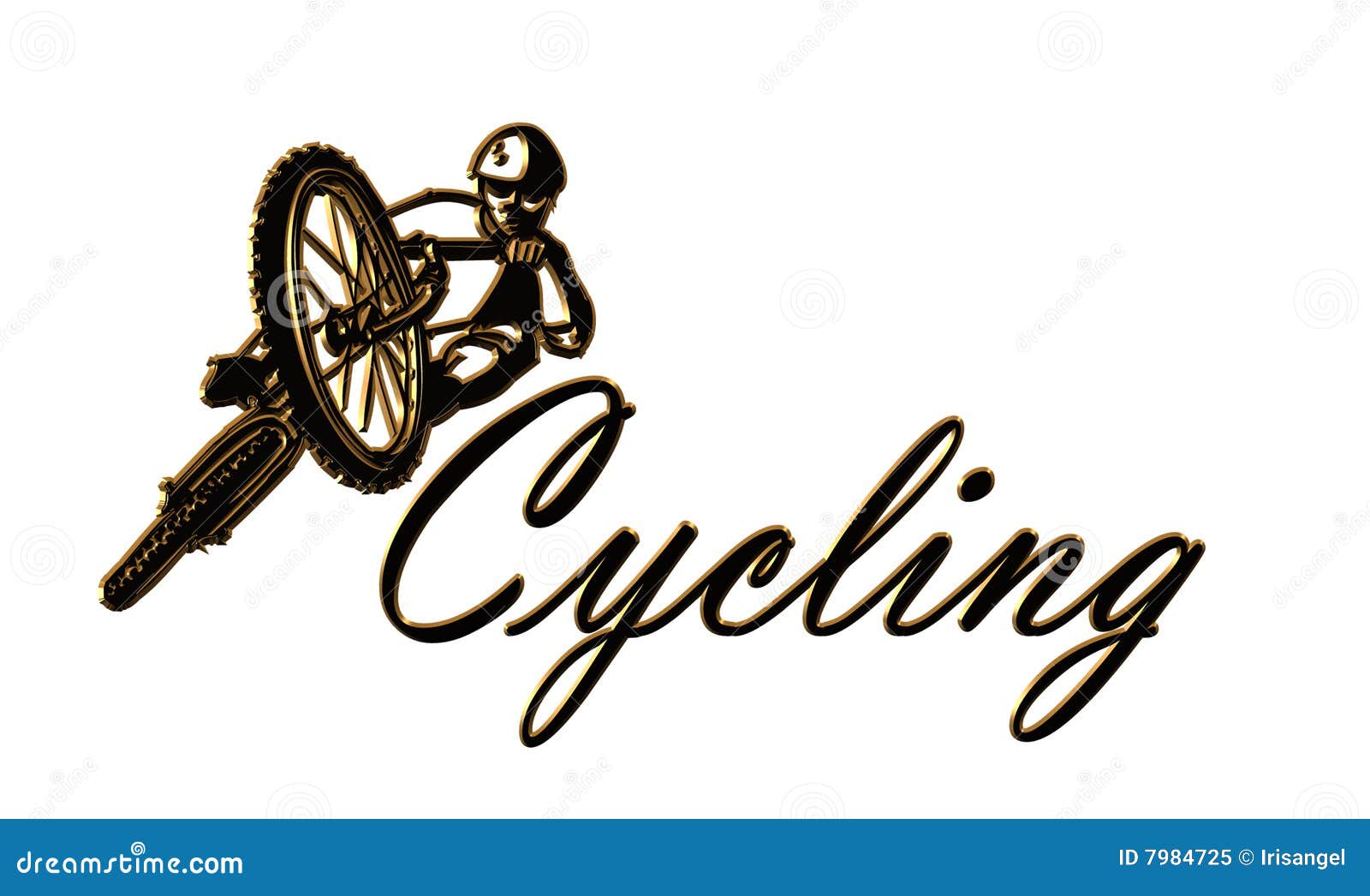 Cycling Logo Isolated Over White Stock Illustration - Illustration of ...