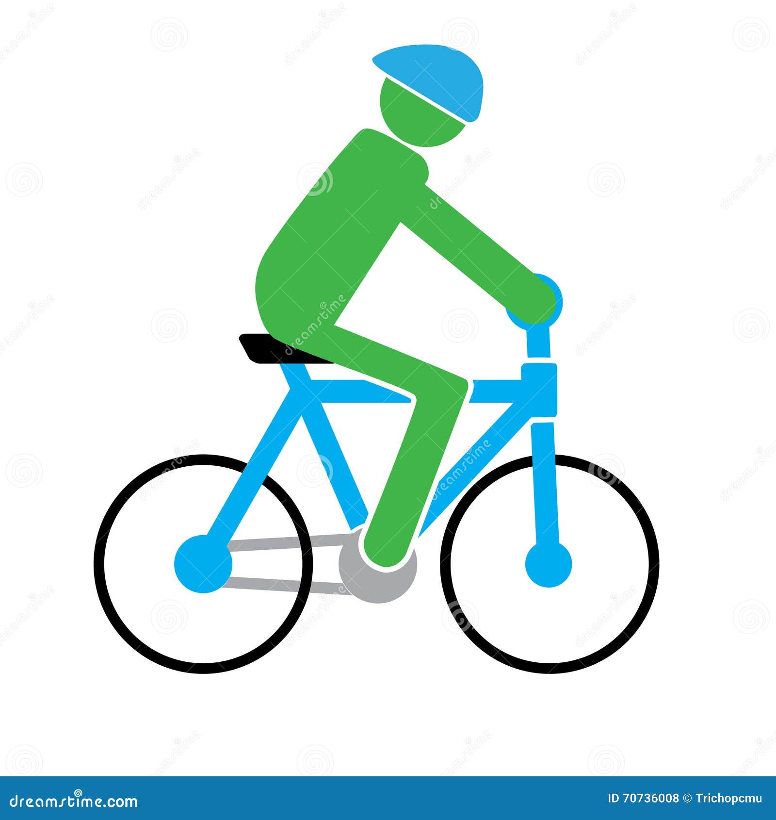 Cycling man simple vector stock vector. Illustration of simple - 70736008